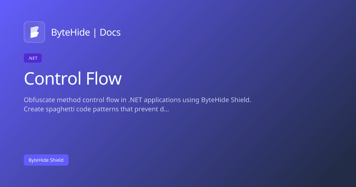 Shield Control Flow Obfuscation (.NET) - Advanced Method Protection ...