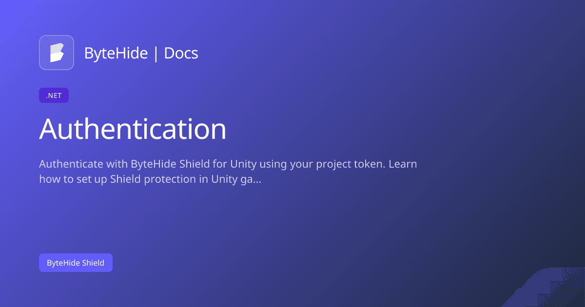 ByteHide Shield for Unity Authentication - Unity Integration ...